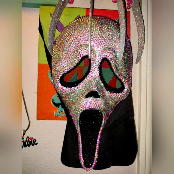 scream | Accessories | Custom Metallic Pink Airbrushed Bling Y2k ...